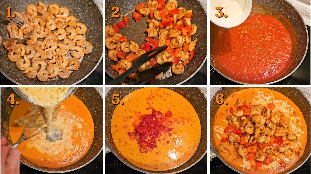 Recept za tigraste kozice u umaku od rajčice i vrhnja - Tikvica